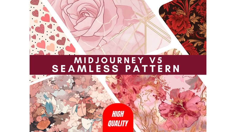 Midjourney Prompts Seamless Pattern, Midjourney Guide, Midjourney, Floral Pattern, Midjourney ...
