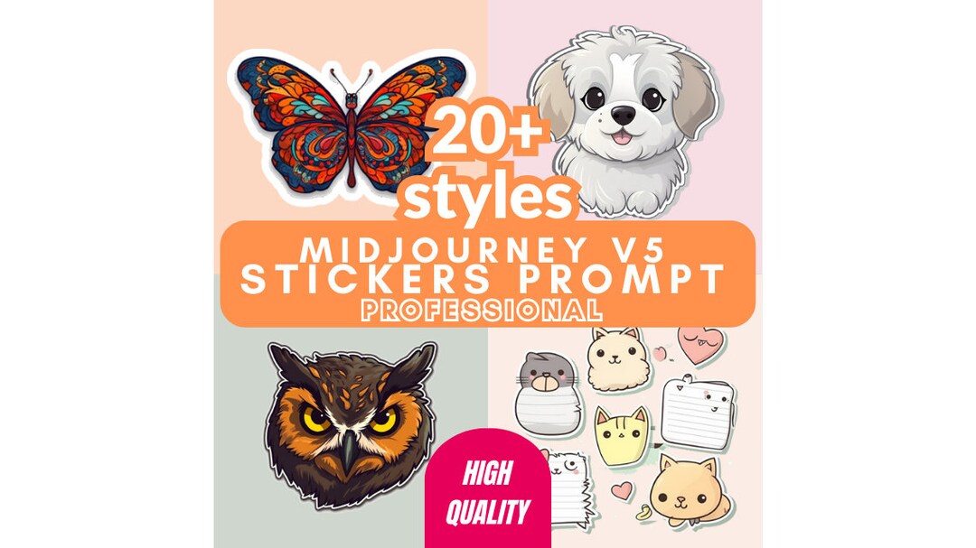 Midjourney Stickers Prompts Professional Midjourney Guide - Etsy