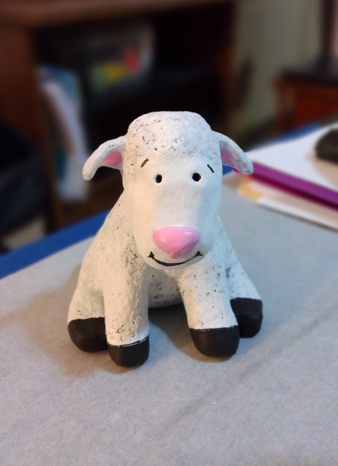 Cute Lamb Clay Figurine. Handmade Sheep. This Polymer Clay - Etsy