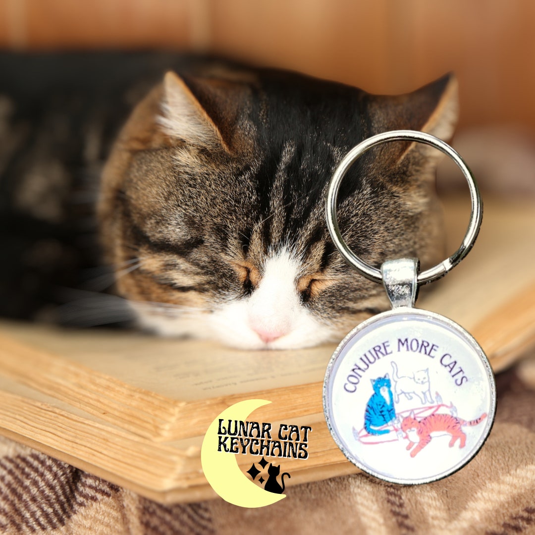 Conjure More Cats Keychain; Magic Seance Altar Wicca Art - Etsy