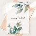 Greenery Congrats Card Download, Printable Modern Congratulations ...