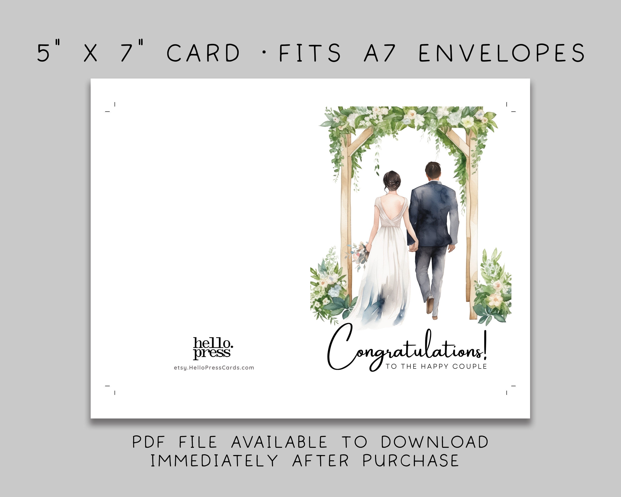 Congratulations to the Happy Couple Wedding Card Download, Printable ...
