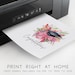Pink Graduation Cap Floral Congratulations Card Download PDF, Printable ...
