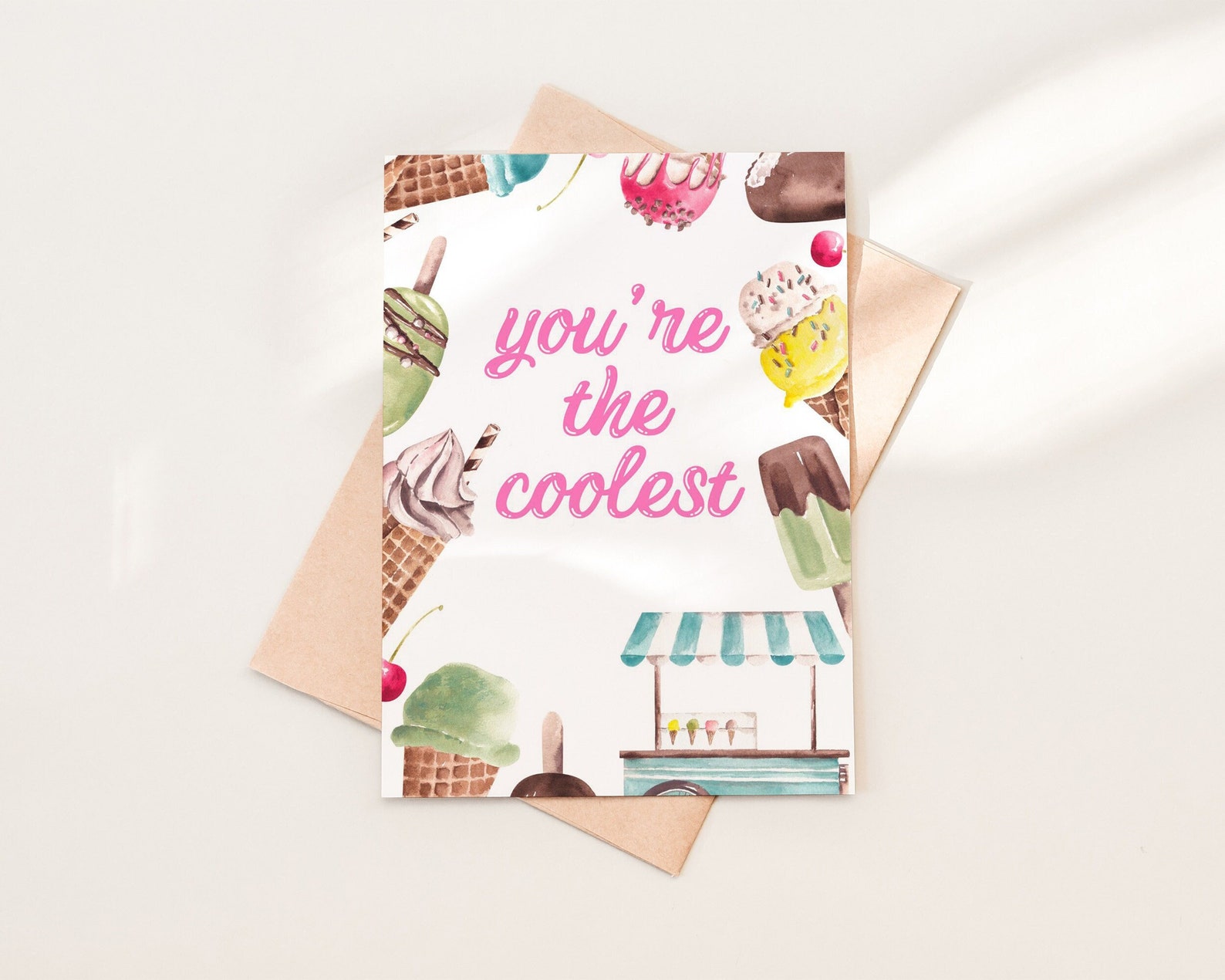 You're the Coolest Card Download, Printable Greeting Card, Love Card ...