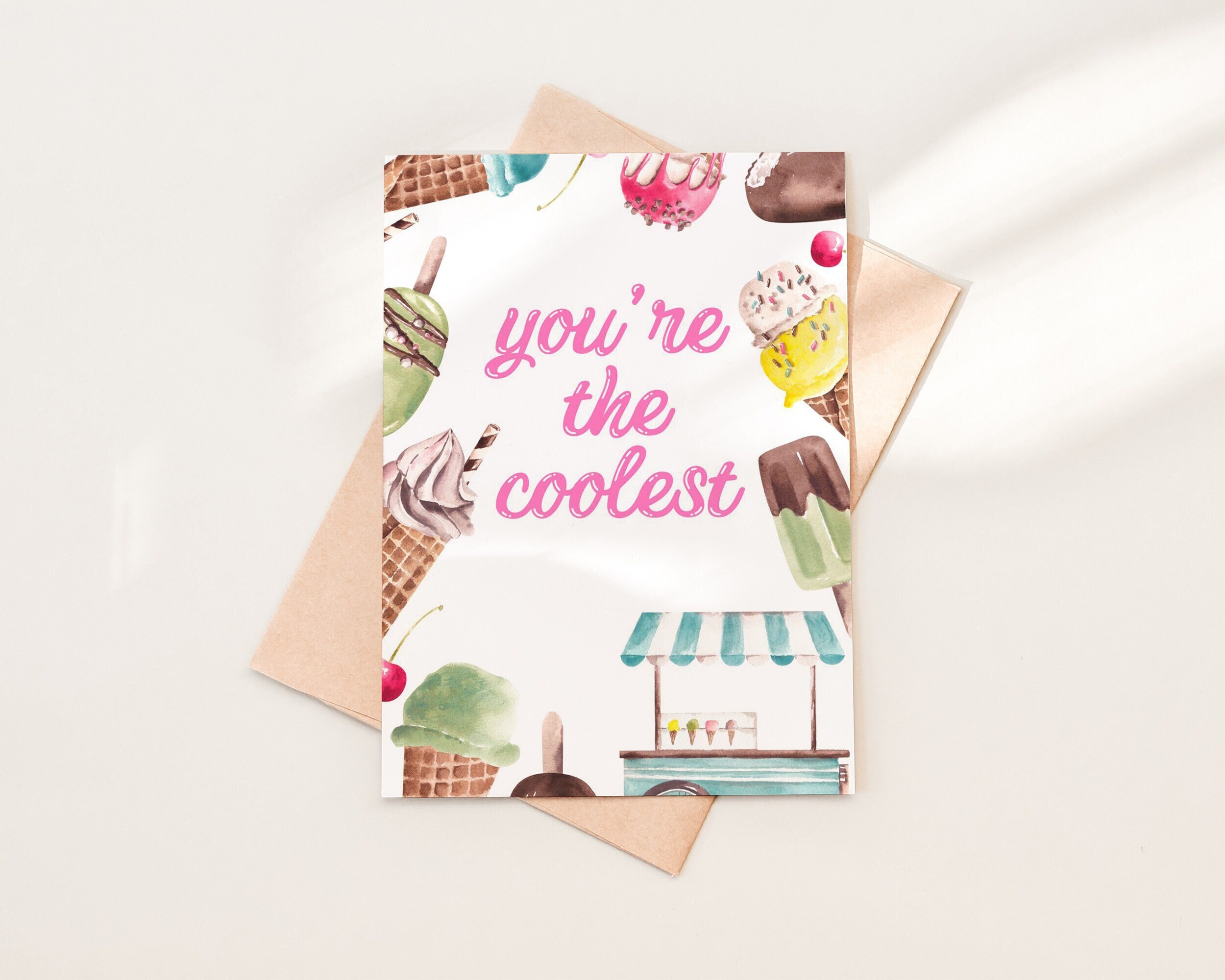 You're the Coolest Card Download, Printable Greeting Card, Love Card ...