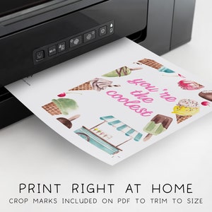 You're the Coolest Card Download, Printable Greeting Card, Love Card ...