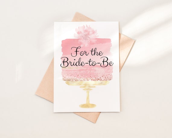 Bride To Be Congratulations Card Printable