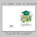Green Graduation Cap Printable Greeting Card, Congratulations ...