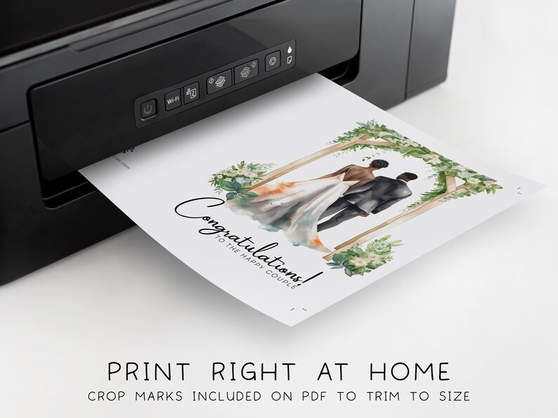 Congratulations to the Happy Couple Wedding Card Download, Printable ...