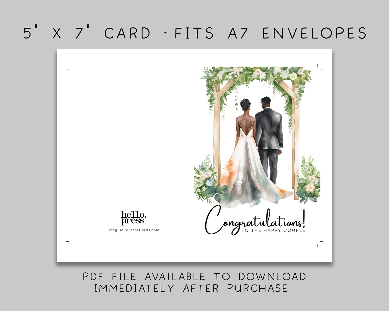 Congratulations to the Happy Couple Wedding Card Download, Printable ...