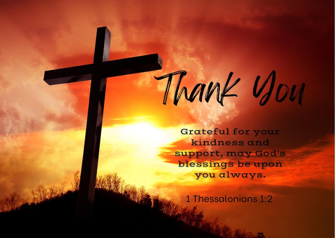 Christian Thank You Card - Etsy