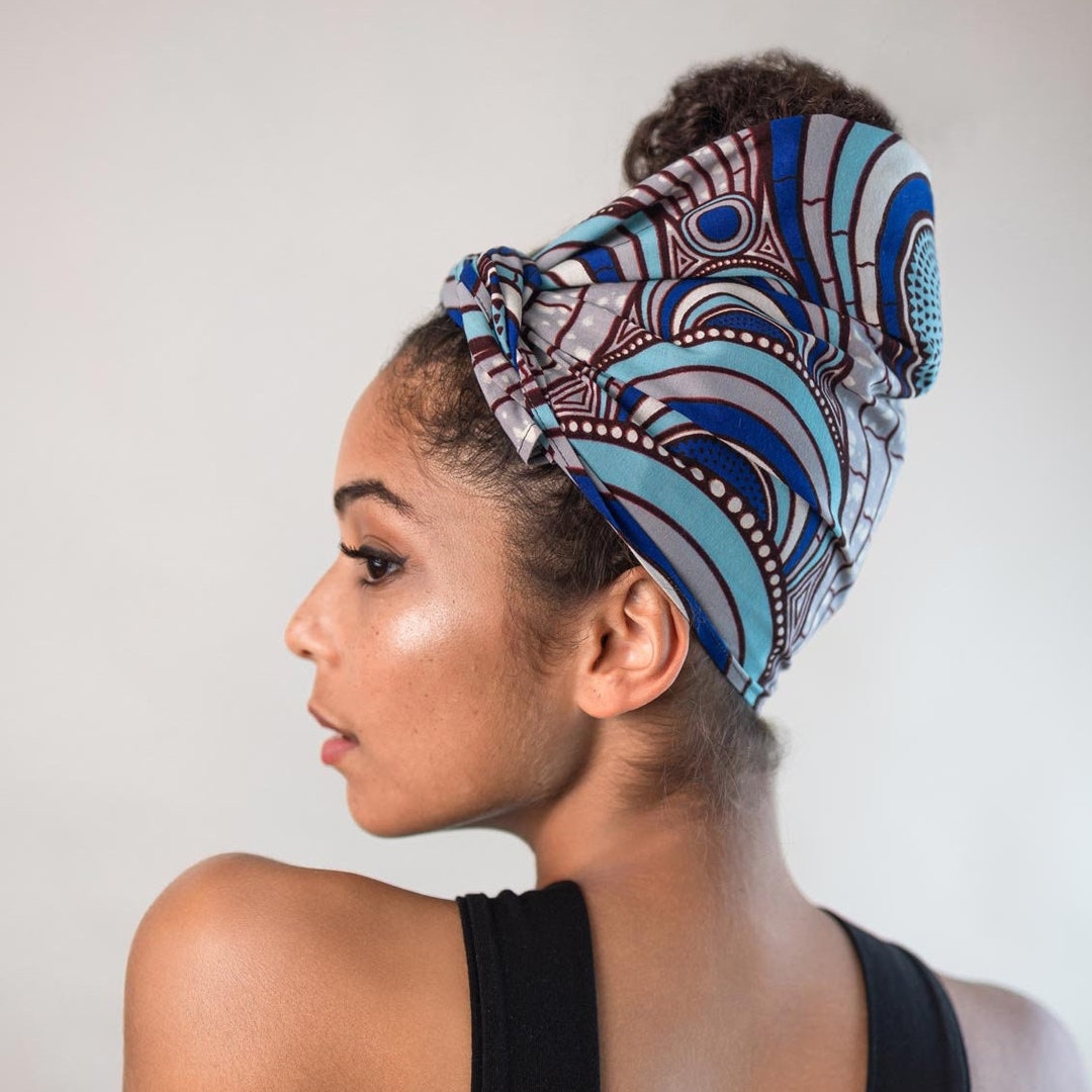 Bandana Cloth Wax Print in 30x85. African Headwear by CURLY N COVERED ...