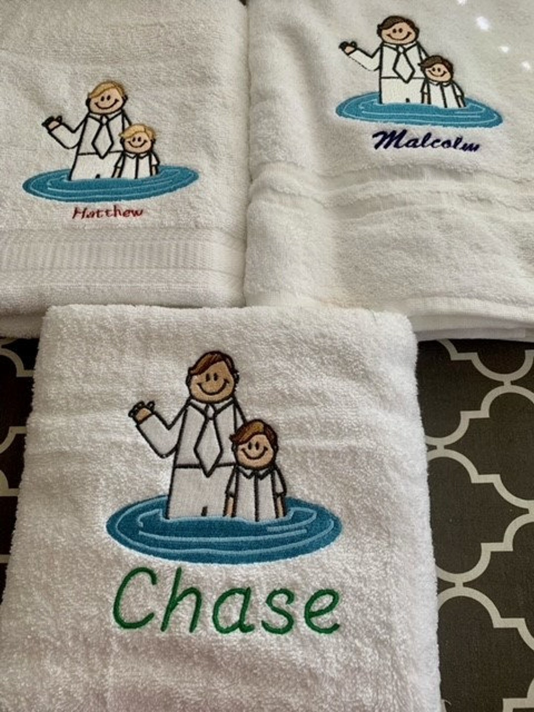Baptism Towels Personalized - Etsy