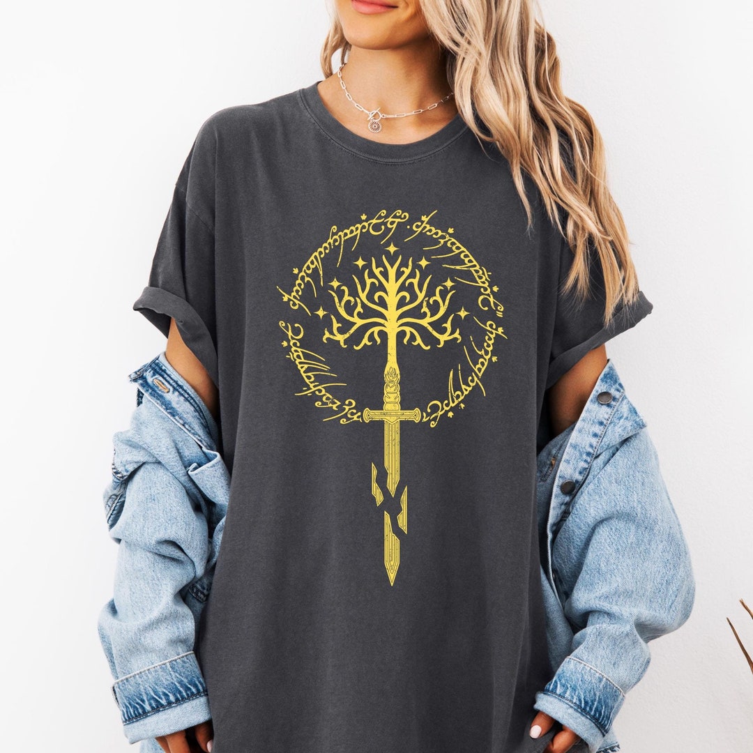 Comfort Colors Gondor Tree Narsil Tshirt, LOTR Merch the Hobbit Shirt ...