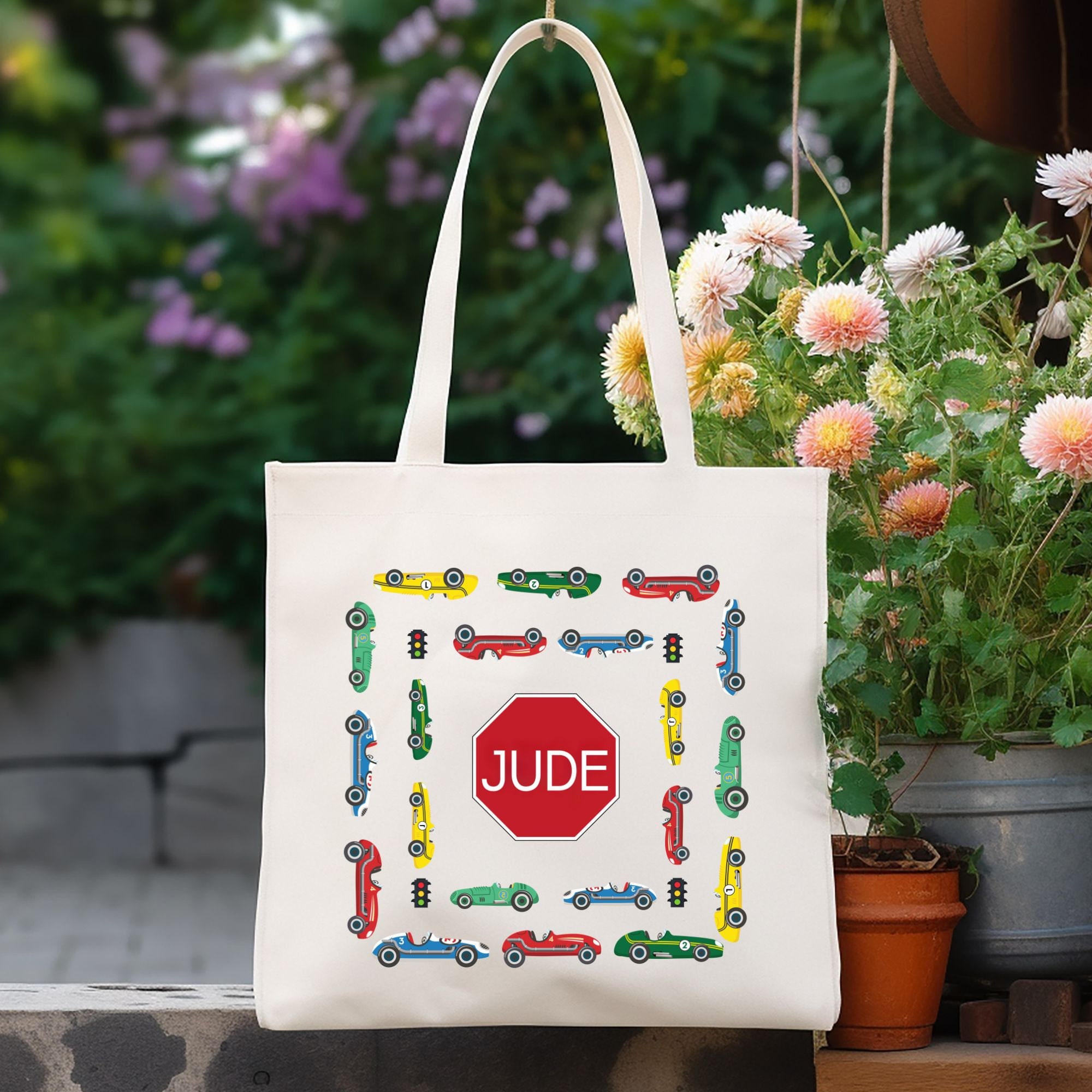 Personalized Race Car Tote Bag Race Car Tote for Kids Custom - Etsy