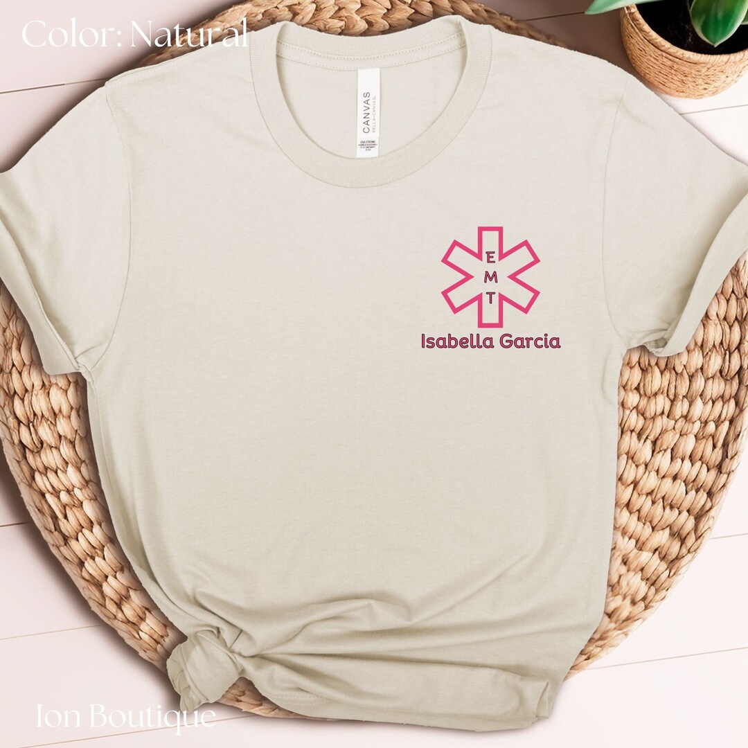 Personalized EMT Shirt Personalize Star of Life Tee Shirt Cute EMT ...