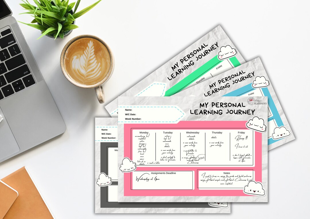 Weekly Learning Planner: Printable Tracker for Language & Skills (PDF ...