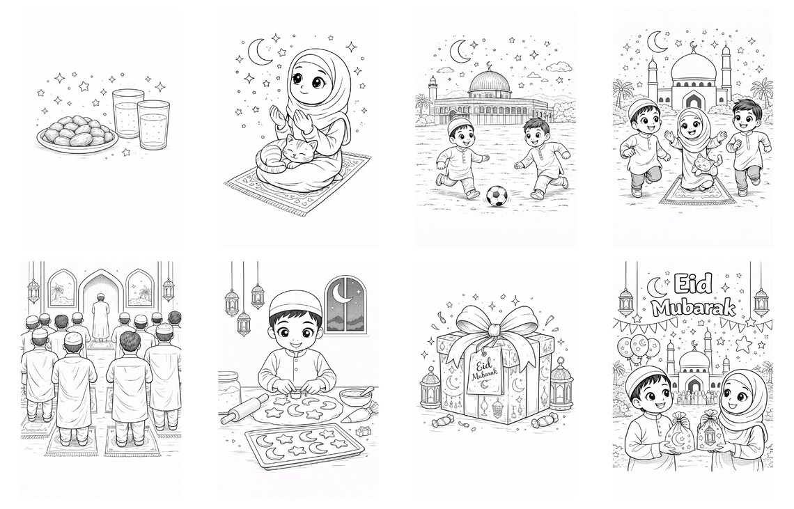 Ramadan Islamic Coloring Pages for Kids | Printable PDF | Muslim ...