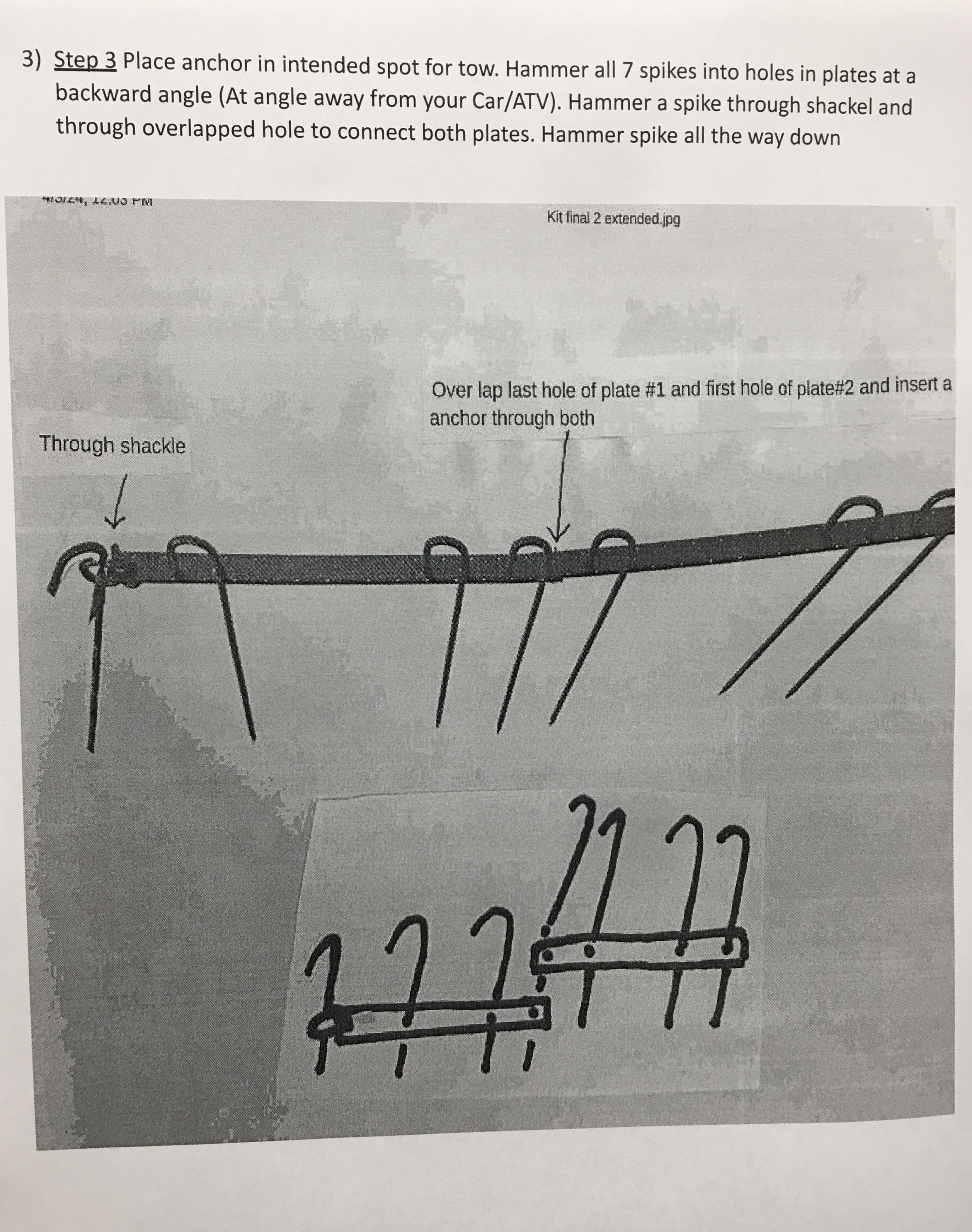 Recovery Anchor Land Anchor and Spikes Kit for Winch or Come Along ...