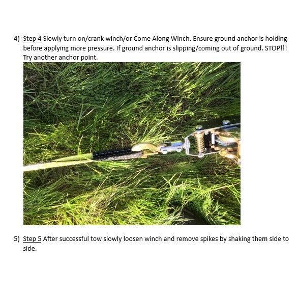 Recovery Anchor Land Anchor and Spikes Kit for Winch or Come Along ...