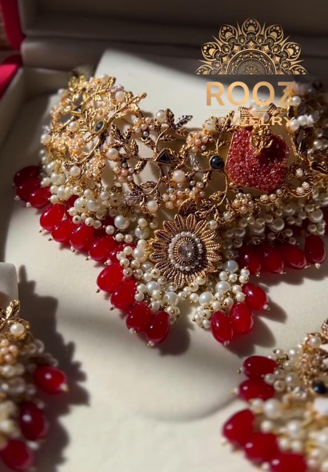 Premium Handmade Necklace Set With Jhumar/ Stunning Piece/ Bridal or No ...