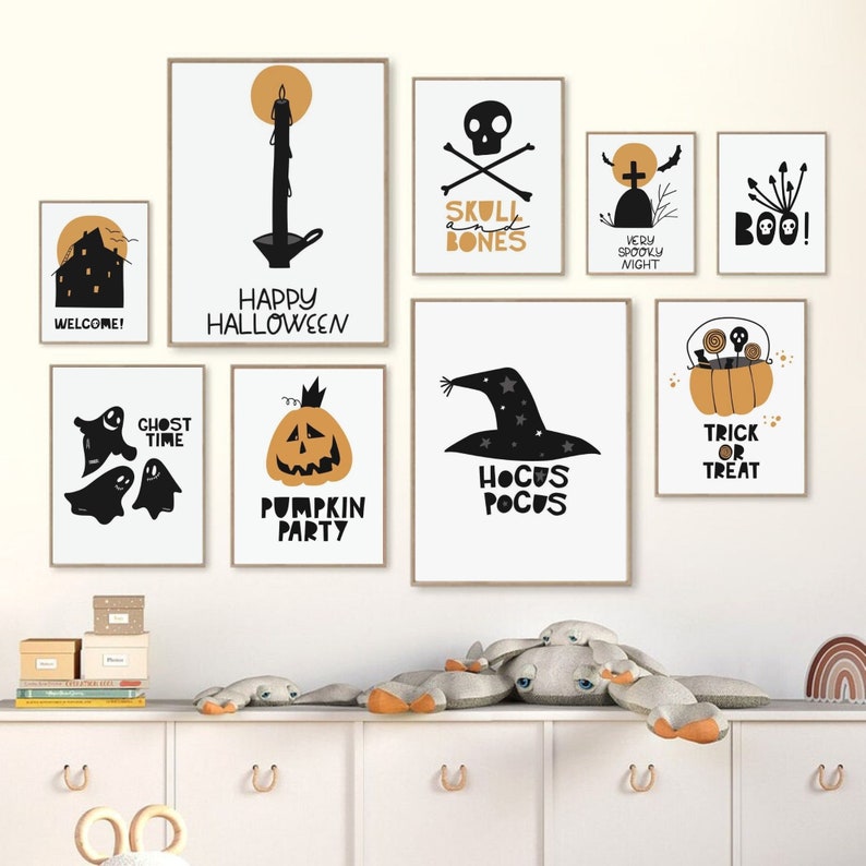 Halloween Prints 10 HALLOWEEN PRINTABLES Halloween Decor - Etsy