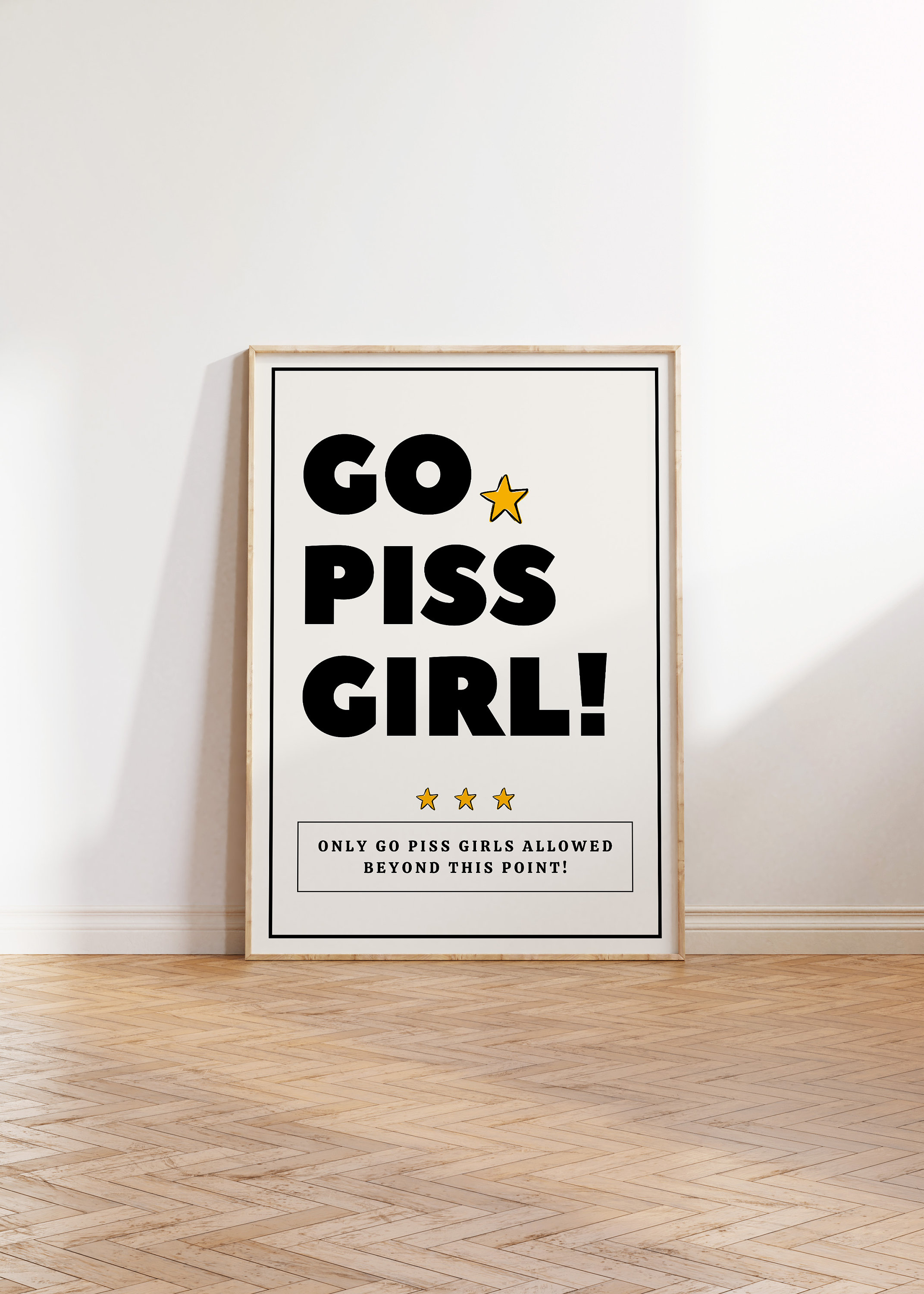 Go Piss Girl Wall Art, Trendy Printable Wall Art, Aesthetic Decor ...