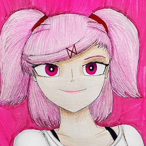 Cute Natsuki DDLC Art Print - Etsy