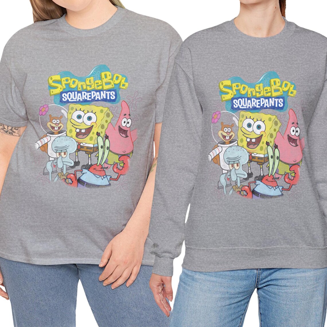 Spongebob Squarepants Vintage T-shirt, Spongebob Graphic Tee, Cozy ...