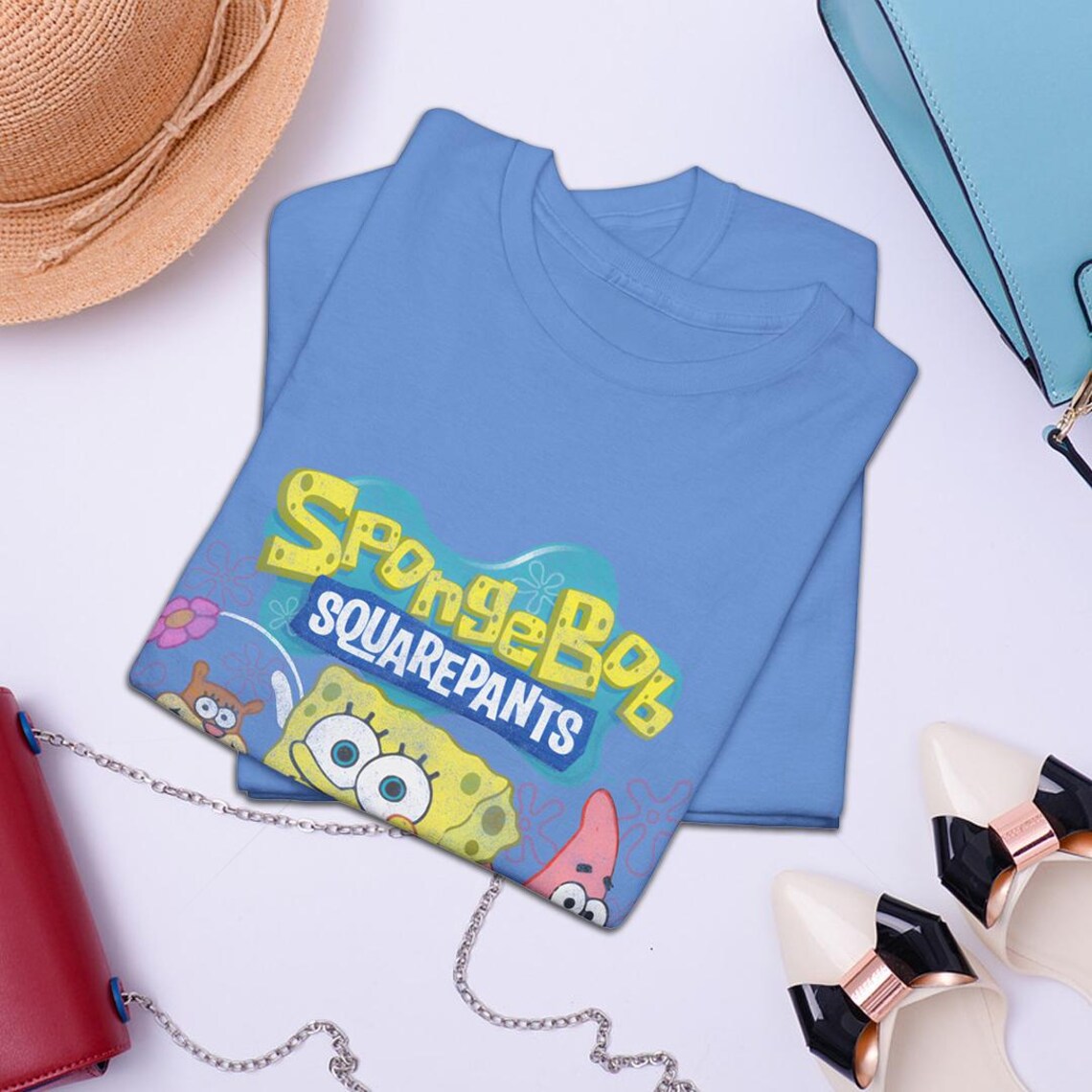 Spongebob Squarepants Vintage T-shirt, Spongebob Graphic Tee, Cozy ...