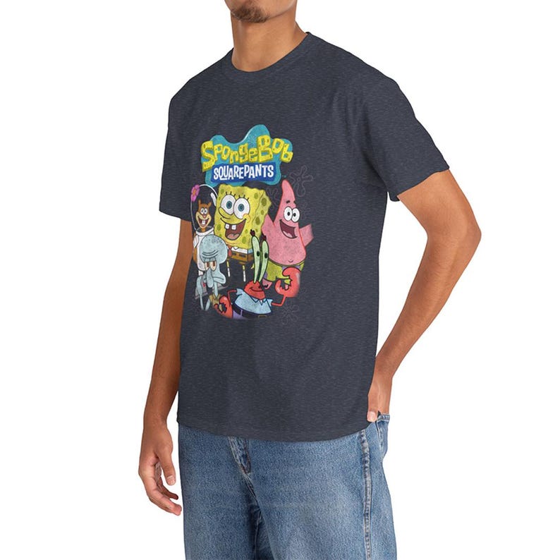 Spongebob Squarepants Vintage T-shirt, Spongebob Graphic Tee, Cozy ...