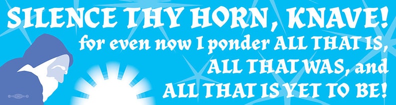 PONDERING WIZARD Bumper Sticker! Let Other Drivers Know That You're ...