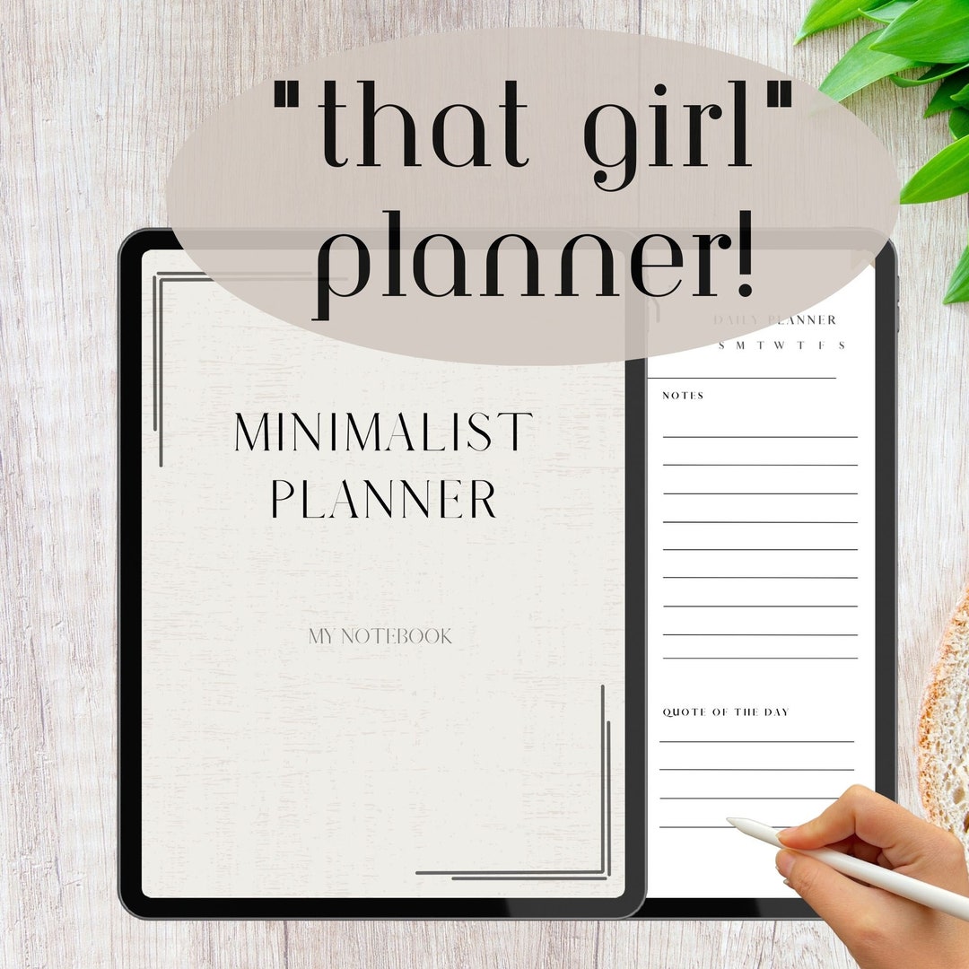 That Girl Minimalist Planner | Goodnotes Planner | Digital Planner ...