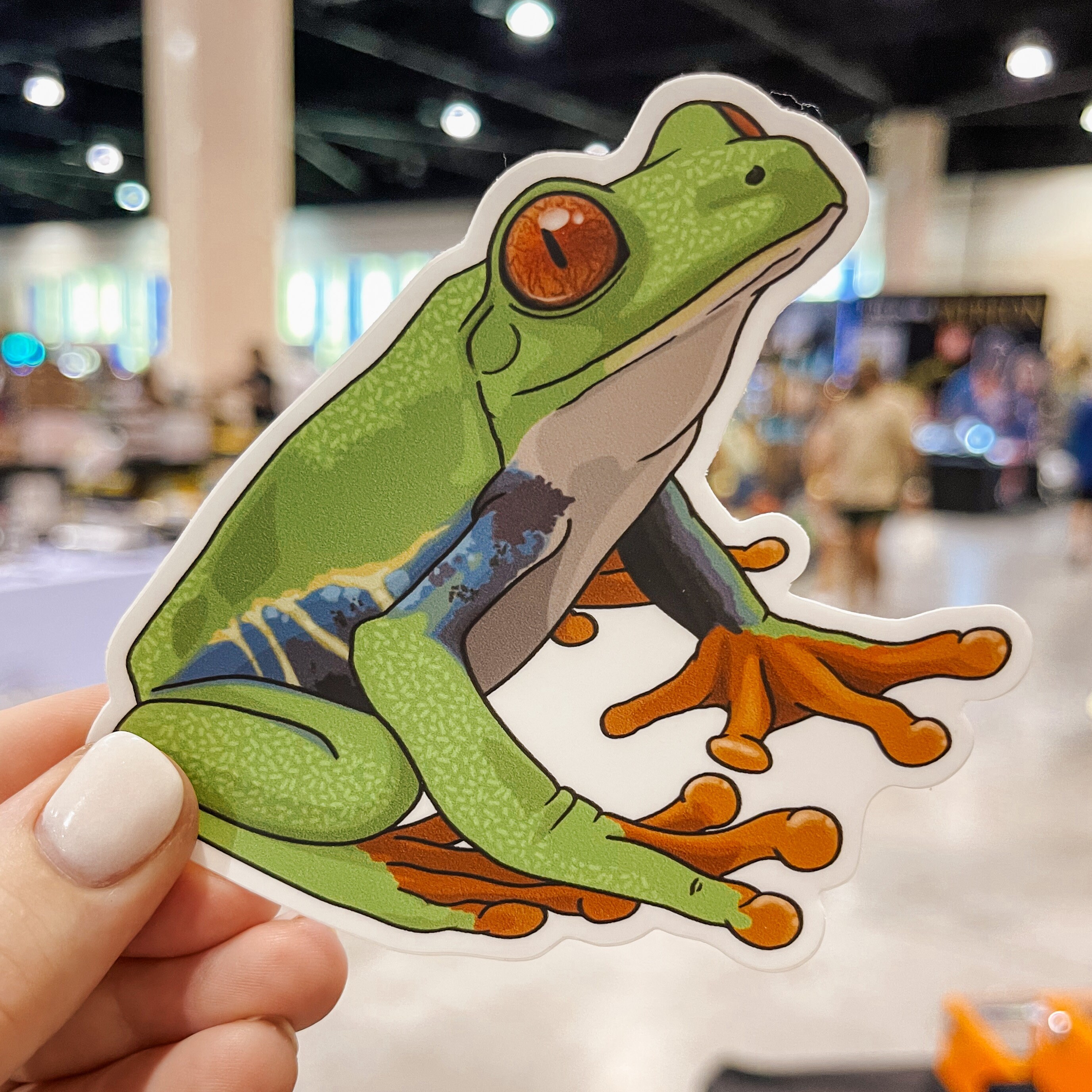 Green Tree Frog Sticker - Etsy