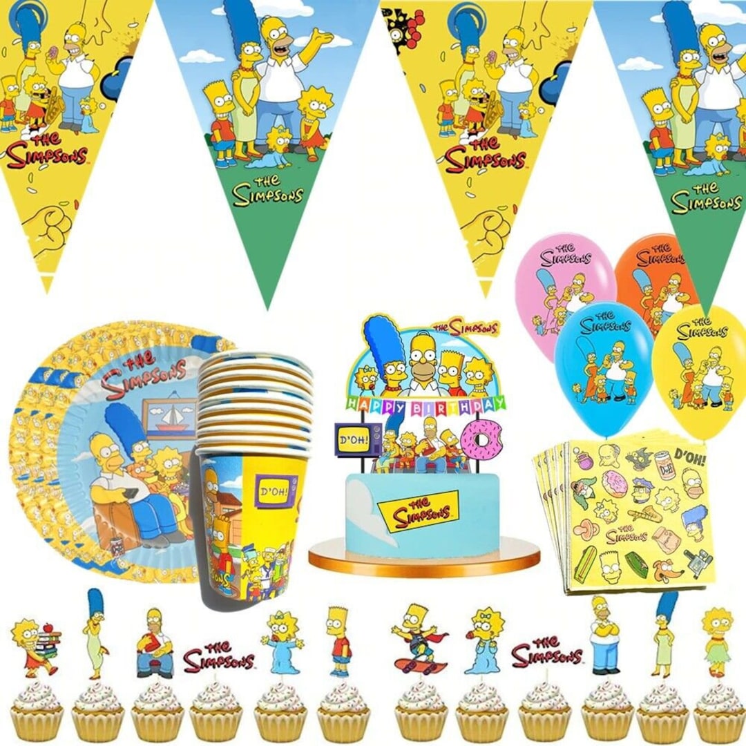 The Simpsons TV Sitcom Birthday Party Balloons Supplies - Etsy UK