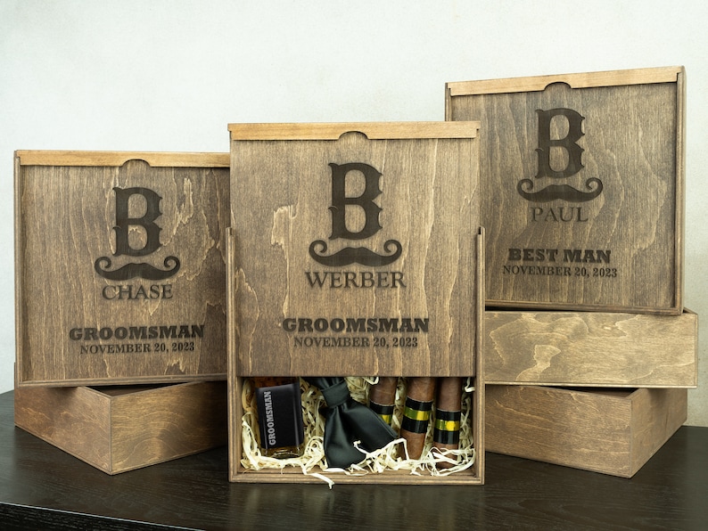 Custom Engraved Box, Wedding Cigars Box, Wooden Gift Box, Personalized ...
