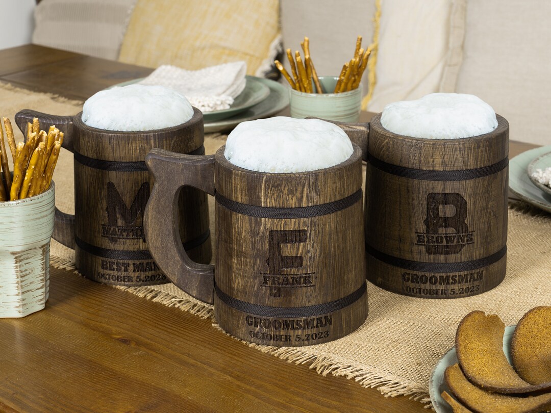 Groomsmen Beer Mug, Personalized Groomsmen Mug, Engraved Beer Mug, Best ...