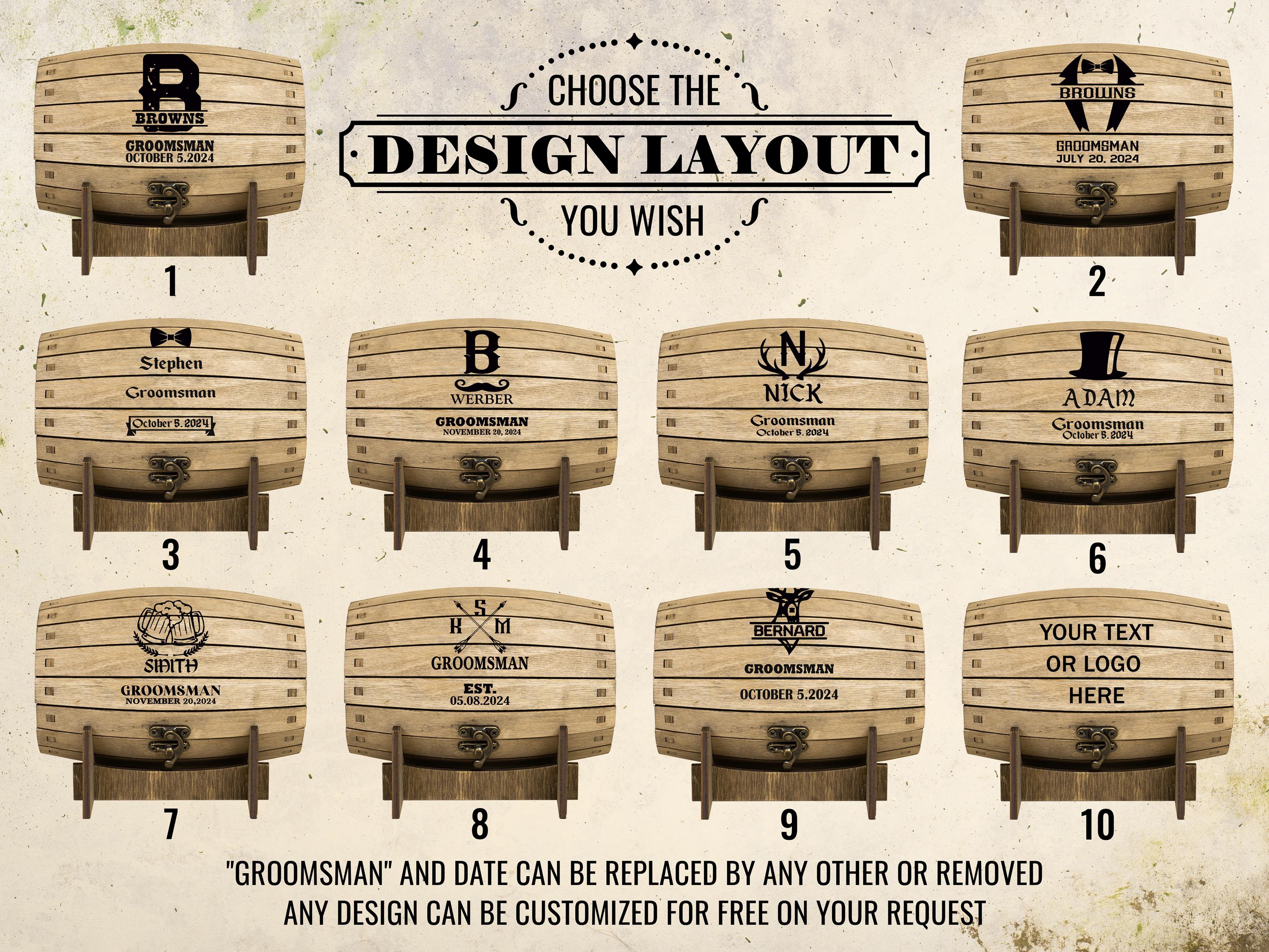 Personalized Whiskey Kit, Custom Whiskey Barrel, Groomsman Bourbon ...