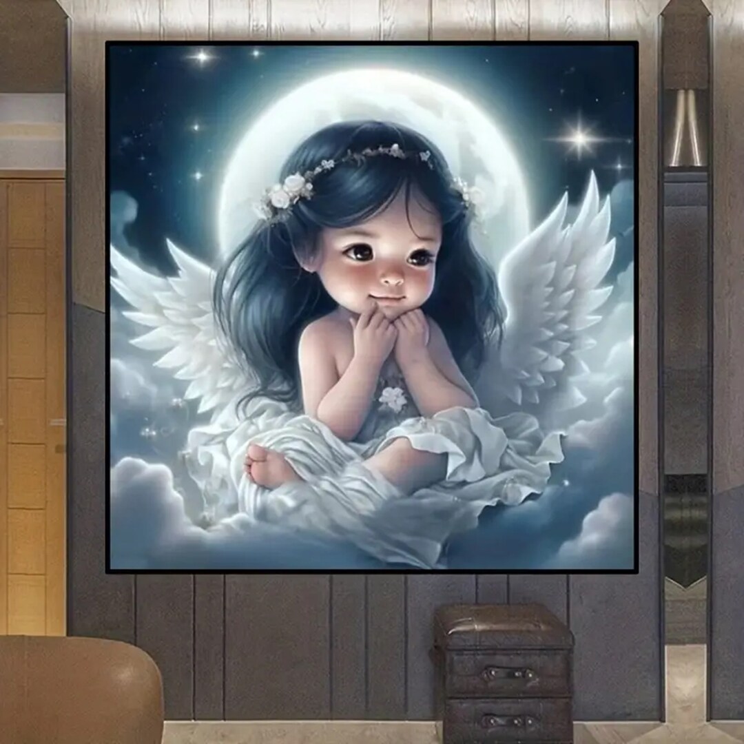 Whimsical and Adorable Cute Cartoon Angel Girl - Etsy