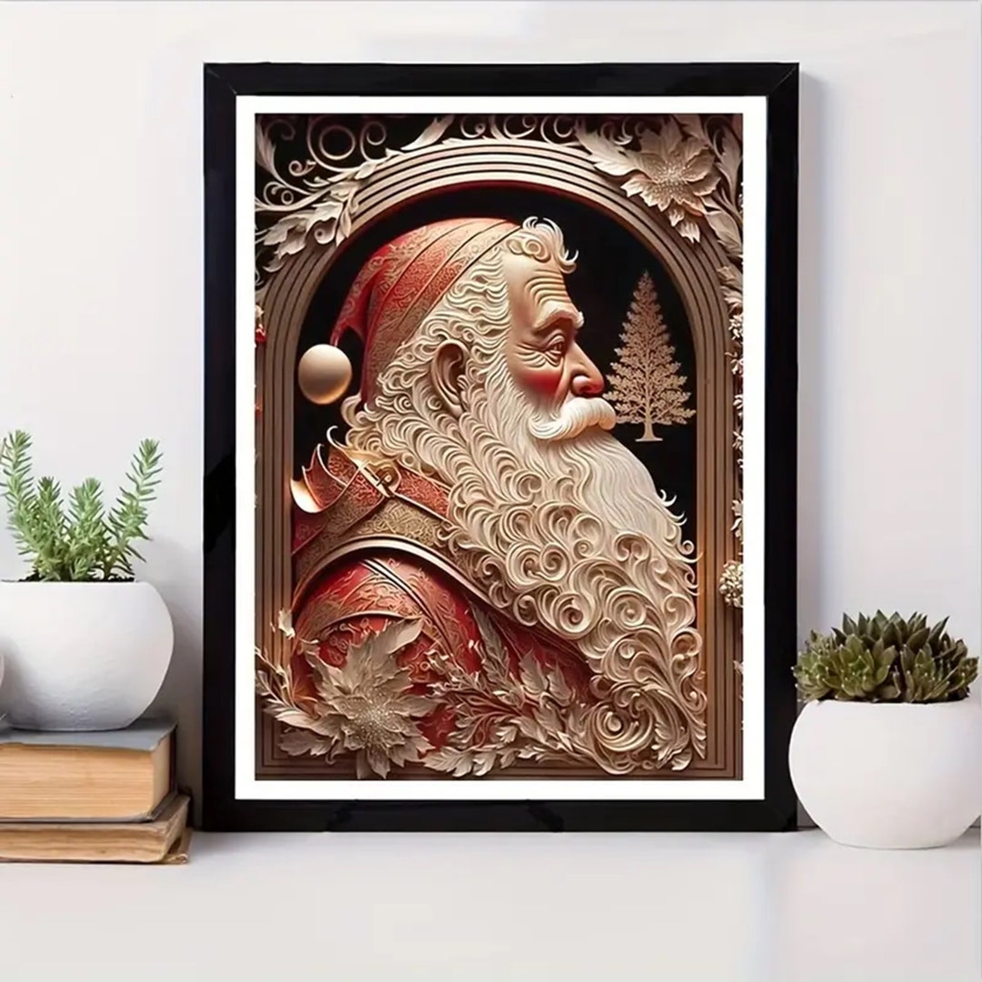 Santas Grandeur: A 3D Yuletide Vision - Etsy