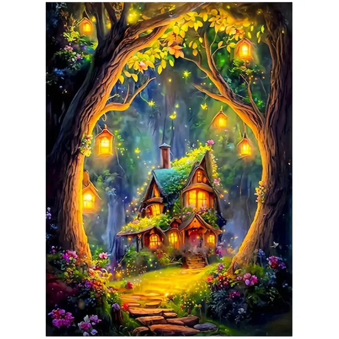 Ethereal Homestead: the Forests Luminous Embrace - Etsy