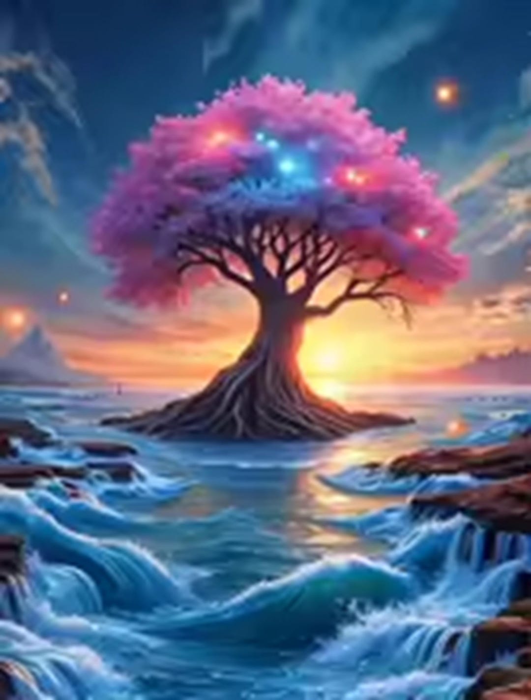 The Eternal Bloom: Tree of Tides and Starlight - Etsy