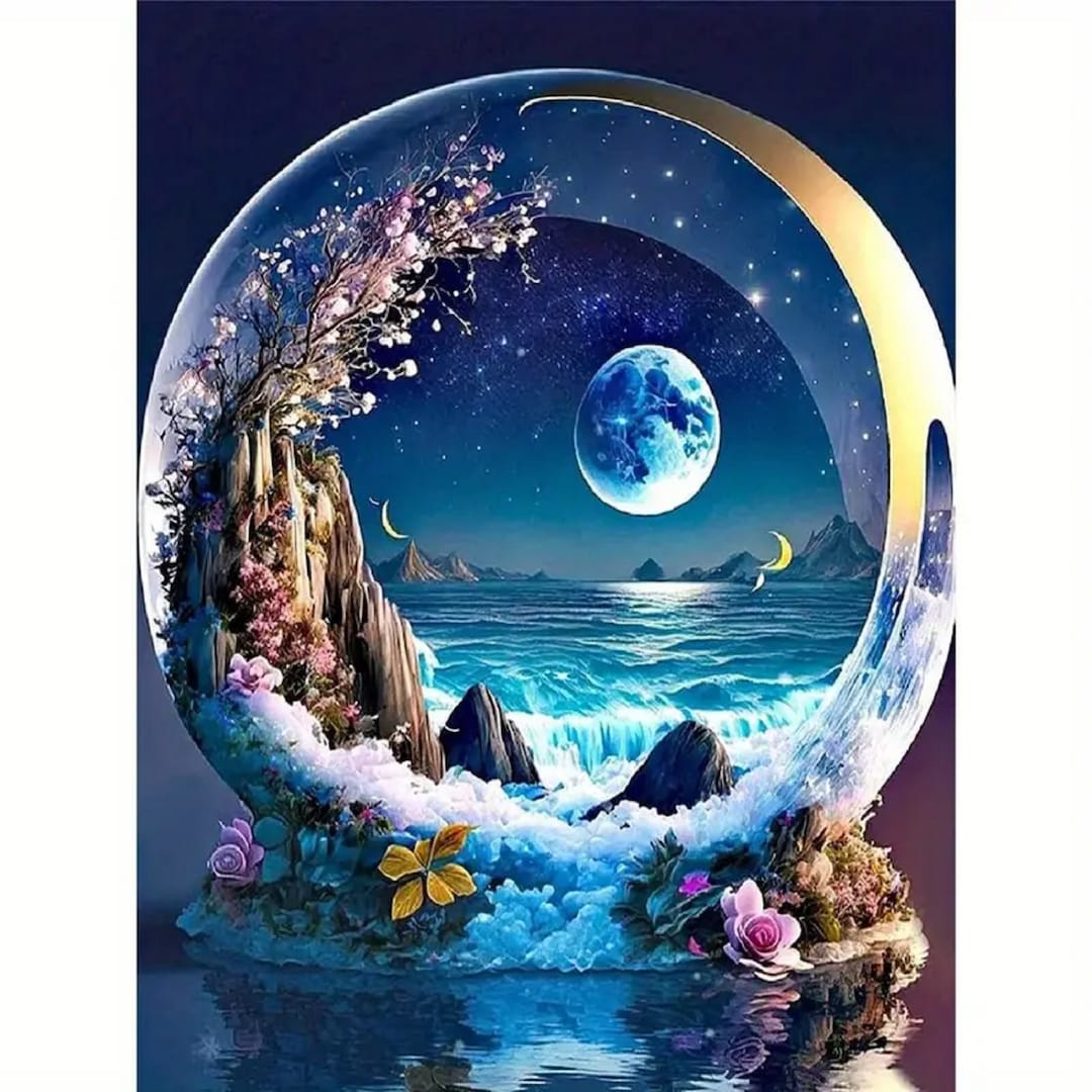 5d Rhinestone Art Painting Kit Adults, Magic Scenery Crystal Full ...