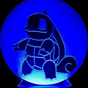 Pokémon Starters Acrylic LED Lights Bulbasaur, Charmander, Squirtle ...