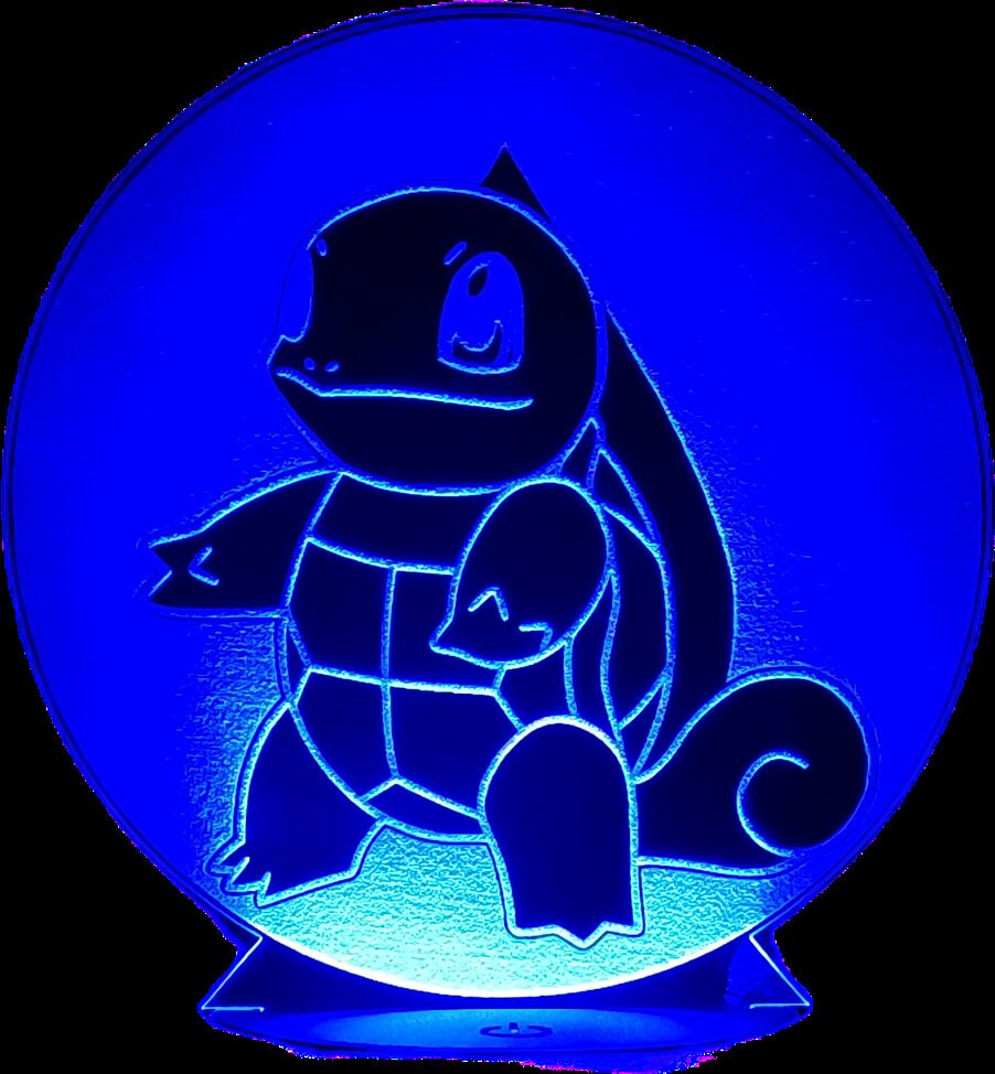 Pokémon Starters Acrylic LED Lights Bulbasaur, Charmander, Squirtle ...