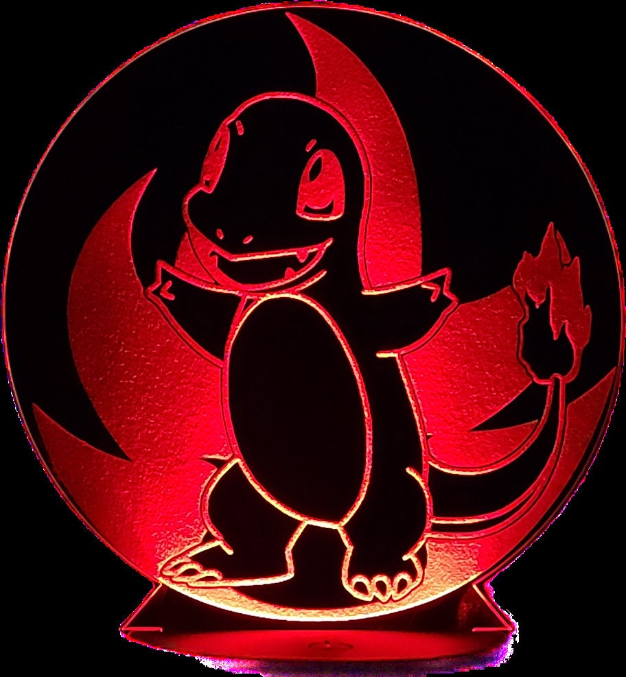 Pokémon Starters Acrylic LED Lights Bulbasaur, Charmander, Squirtle ...