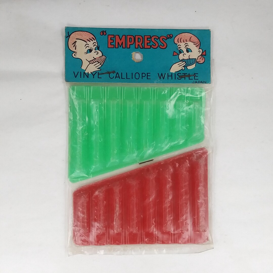 Vintage Japanese Toy Instrument Calliope Whistles 2 in Unopened Package ...