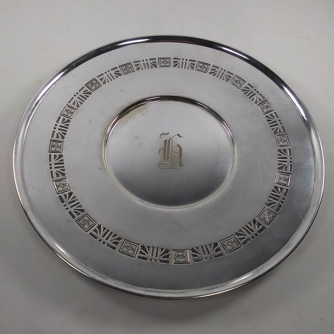 Benedict Mfg Co Silver Plate 1171 VTG Art Deco Tray W/old English "h ...