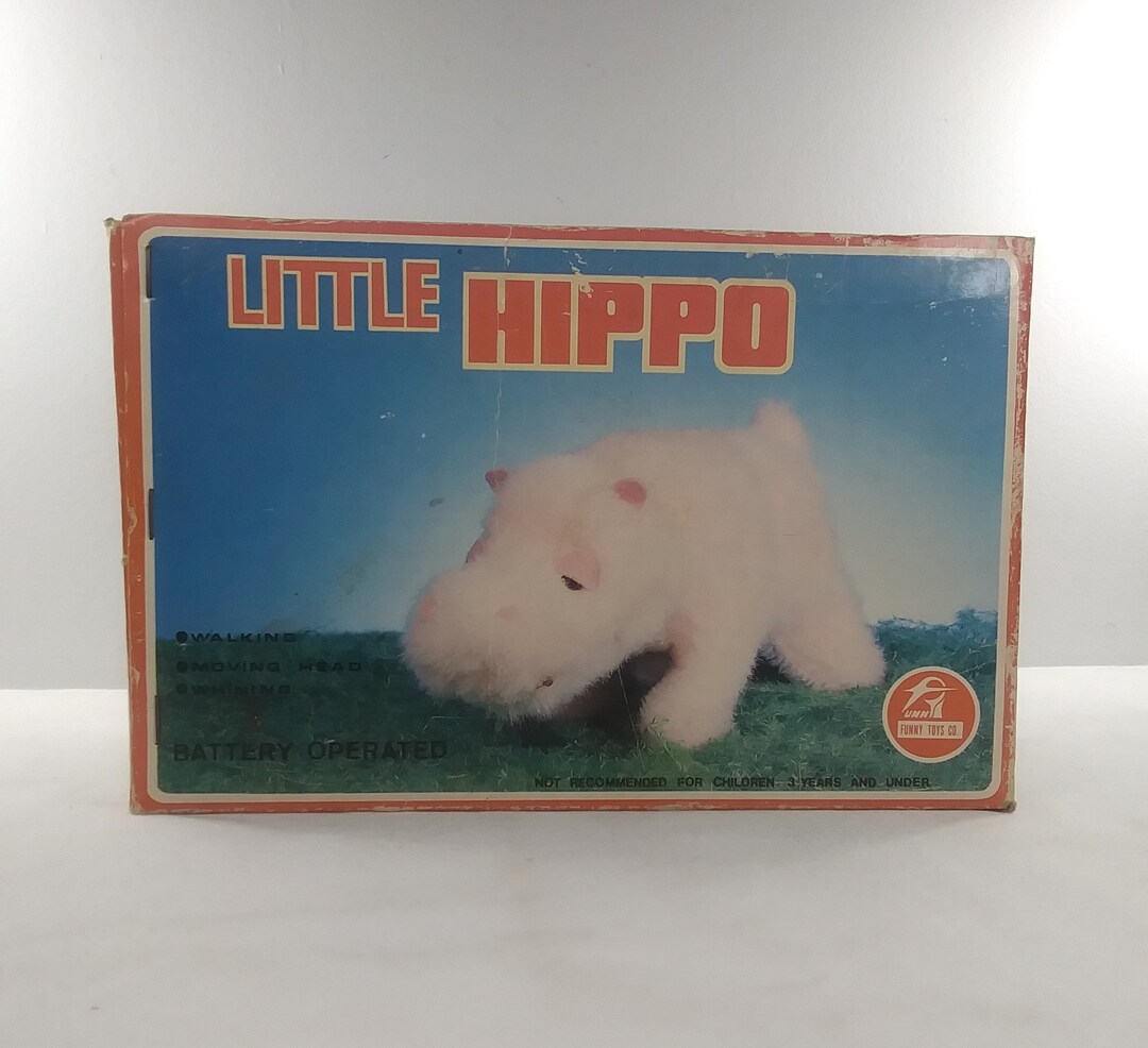 Little Hippo Soft Body Plush Battery Operated Toy Vintage 1980s UNN ...