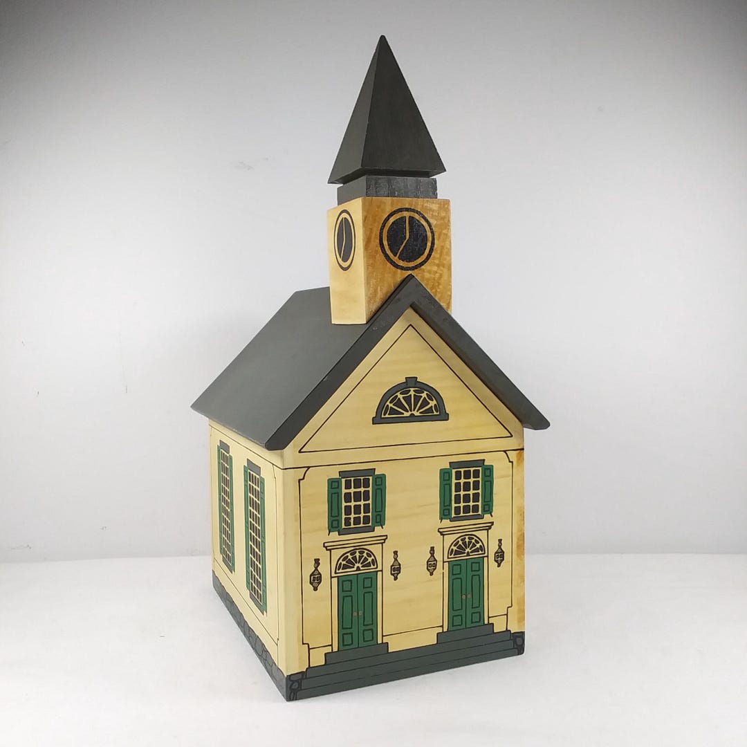 Folk Art Still Bank Windfield Designs VTG 1984 Colonial Building W ...